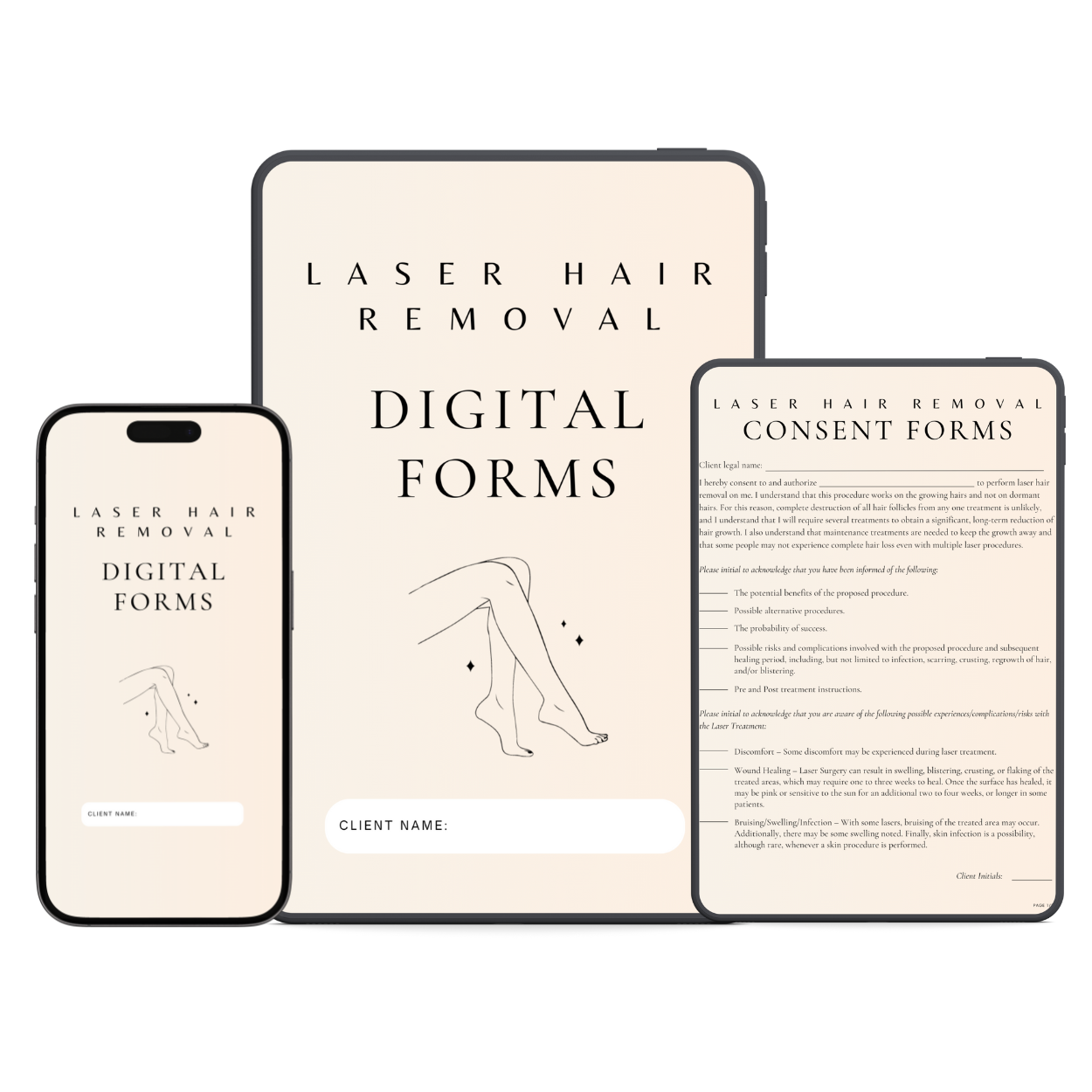 Laser Hair Removal Digital Forms Bundle – BeautyTherma United Kingdom