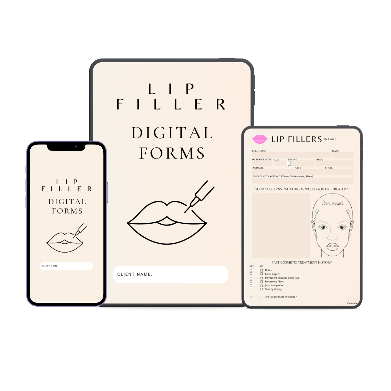 Lip Filler Digital Forms Bundle – BeautyTherma United Kingdom