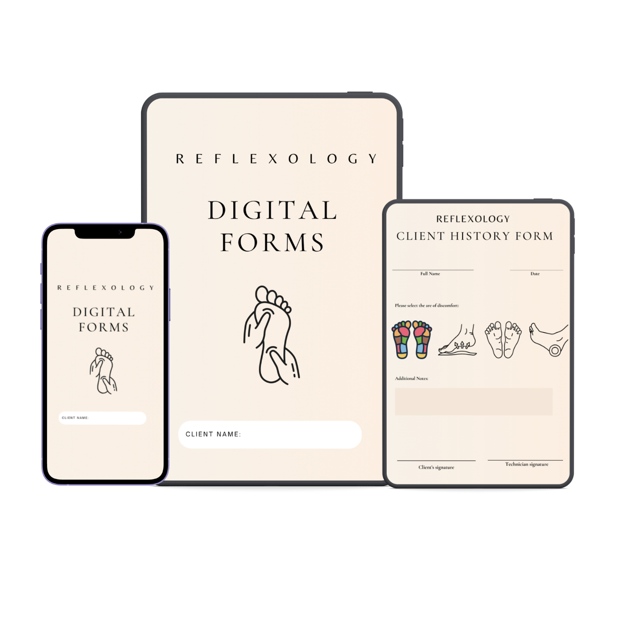 Reflexology Digital Forms Bundle – BeautyTherma UK