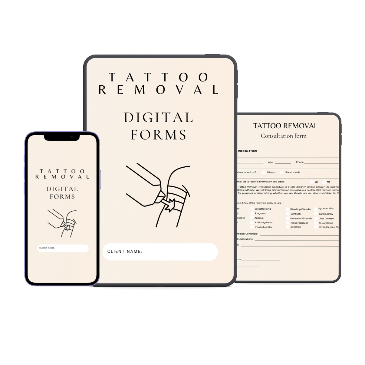 Tattoo Removal Digital Forms Bundle – BeautyTherma UK